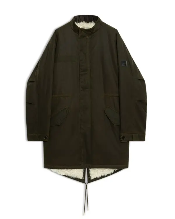 Zadig&Voltaire Waxed Cotton Hooded Coat - Moss