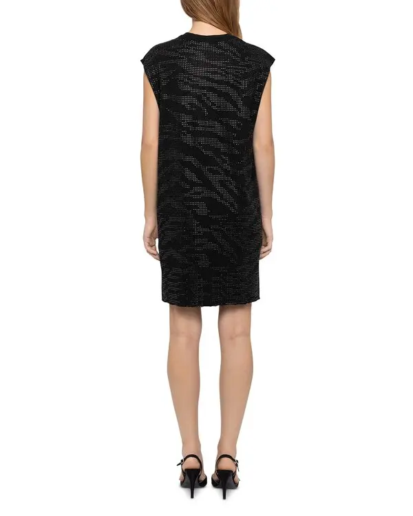 Zadig&Voltaire Roe Cotton Embellished Zebra Motif Dress