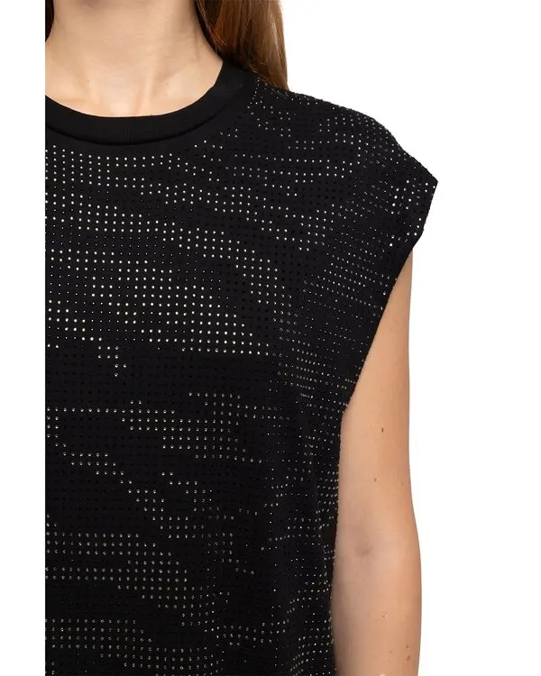 Zadig&Voltaire Roe Cotton Embellished Zebra Motif Dress