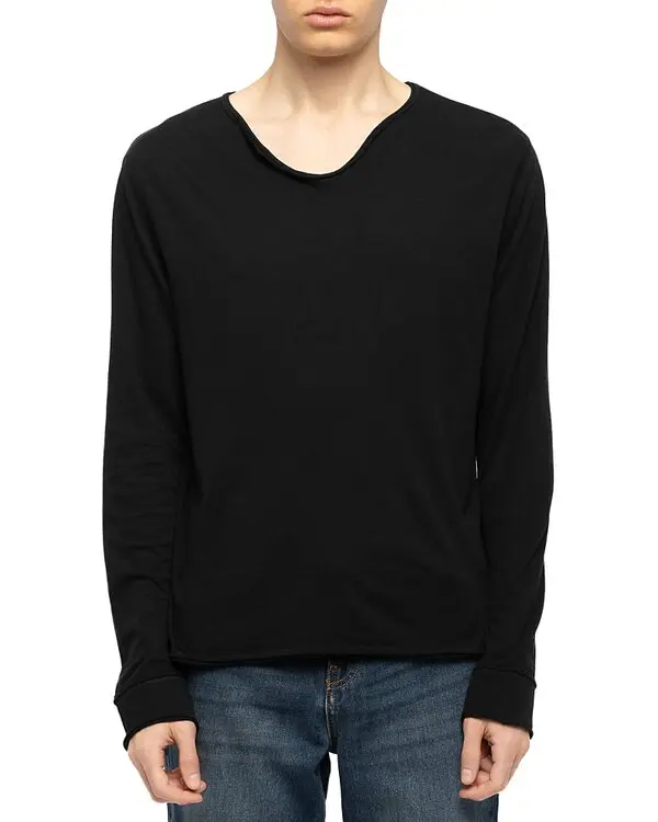 Zadig&Voltaire Monastir Cotton Loose Crewneck Logo Sweater - Black