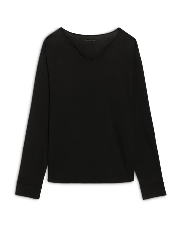 Zadig&Voltaire Monastir Cotton Loose Crewneck Logo Sweater
