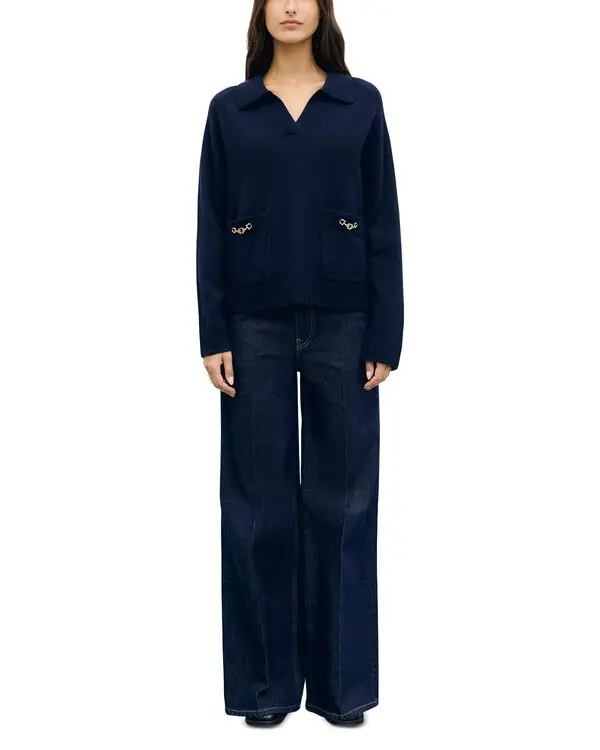 Gerard Darel Reni Wool Collared Sweater