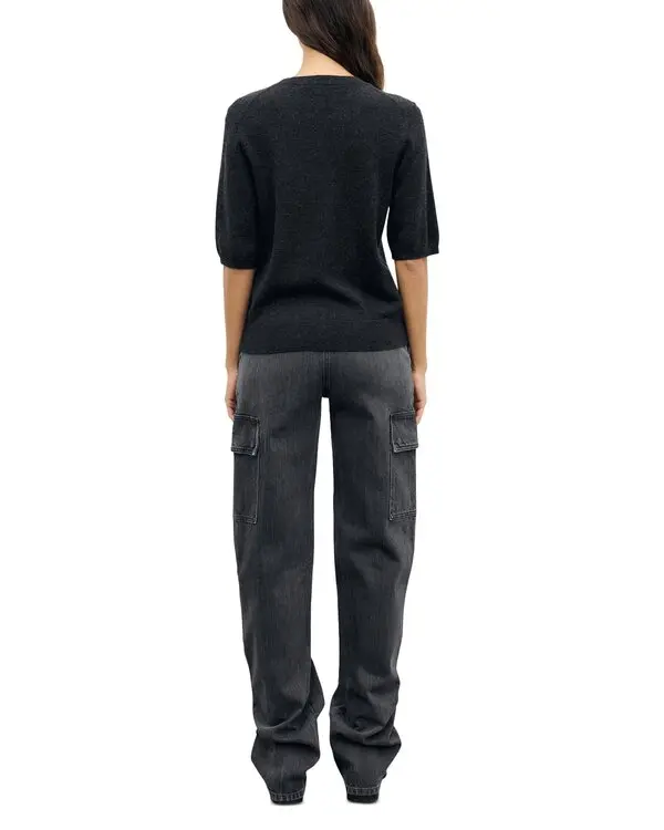 Gerard Darel Rolane Wool Elbow Sleeve Sweater