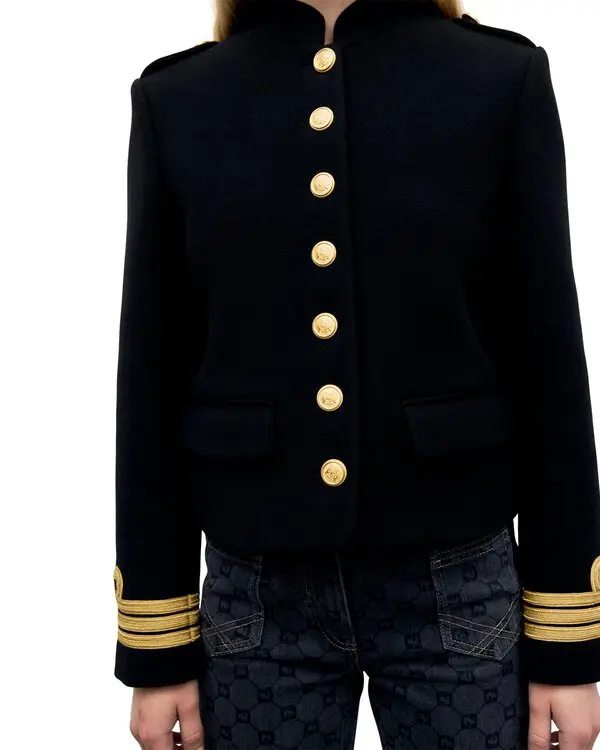 Gerard Darel Joslyn Button Front Military Jacket