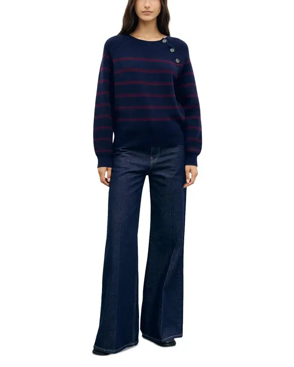 Gerard Darel Reny Wool Shoulder Button Sweater
