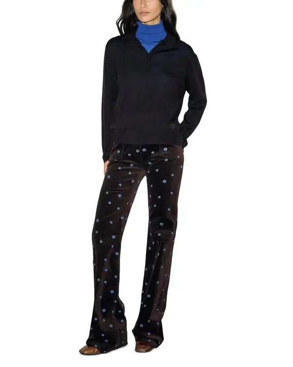 Gerard Darel Rebeca Merino Wool Collared Sweater