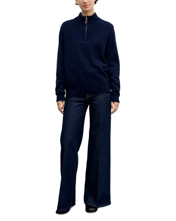 Gerard Darel Rhia Cashmere Half Zip Sweater