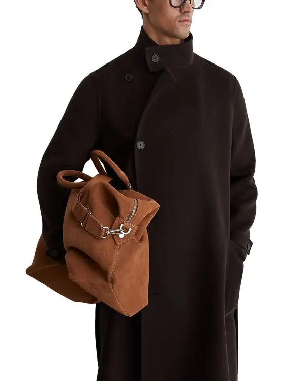 REISS Wool Blend Tie Waist Overcoat