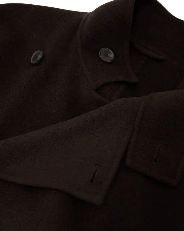 REISS Wool Blend Tie Waist Overcoat