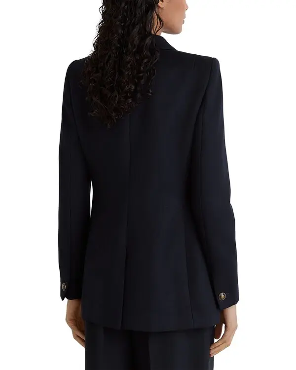 REISS Double Breasted Twill Blazer