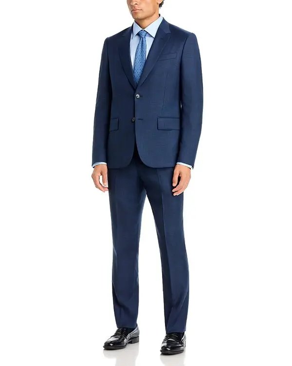 Paul Smith Wool Soho Fit Tonal Plaid Suit - Navy