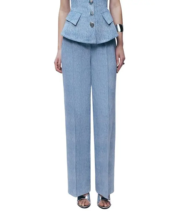 NOCTURNE Wide Leg Trousers - Blue