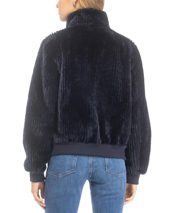Gorski Reversible Shearling Lamb Insignia Bomber Jacket - Navy/black