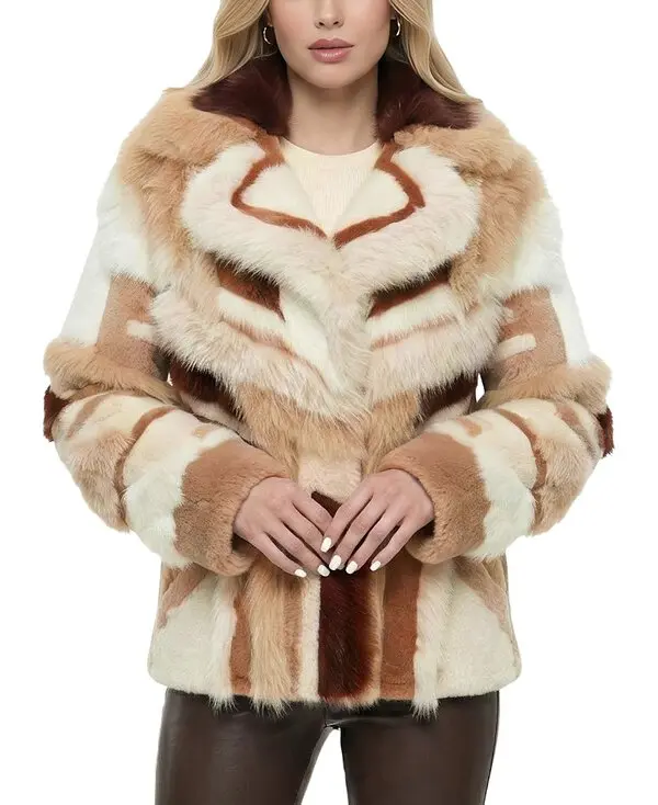 Gorski Merino And Toscana Shearling Lamb Intarsia Jacket - Cream Multi