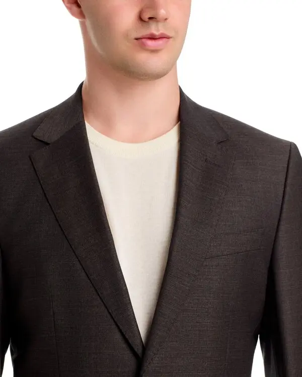 BOSS Virgin Wool Solid Slim Fit Suit - Medium Brown