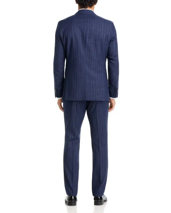 BOSS Huge Pinstripe Wool Blend Slim Fit Suit