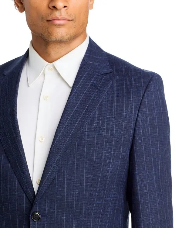 BOSS Huge Pinstripe Wool Blend Slim Fit Suit