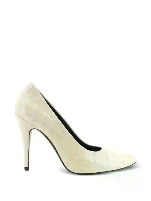 JUDE Jerry Croc-effect Stiletto Pumps - Neutrals