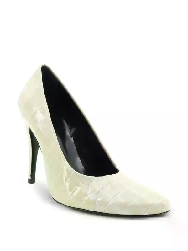 JUDE Jerry Croc-effect Stiletto Pumps - Neutrals