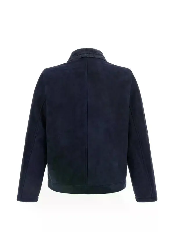 GIORGIO BRATO Shearling-collar Leather Jacket