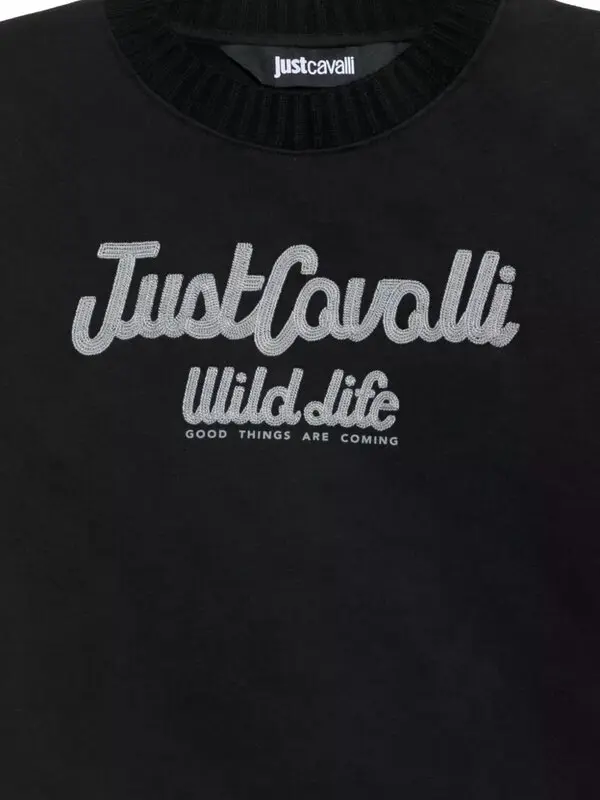 Just Cavalli Logo-embroidered Sweater