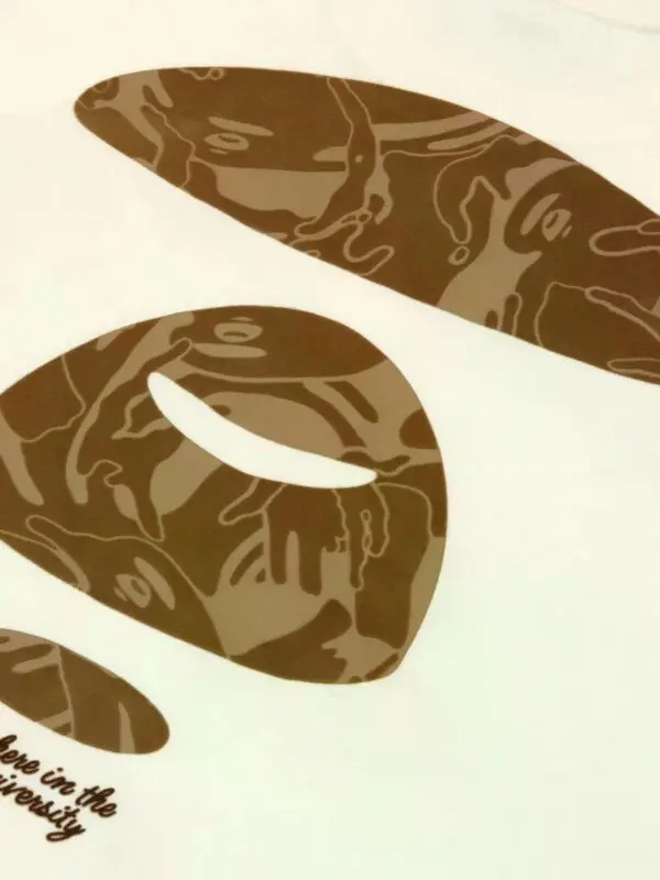 AAPE BY *A BATHING APE Moonface Embroidered T-shirt - Neutrals