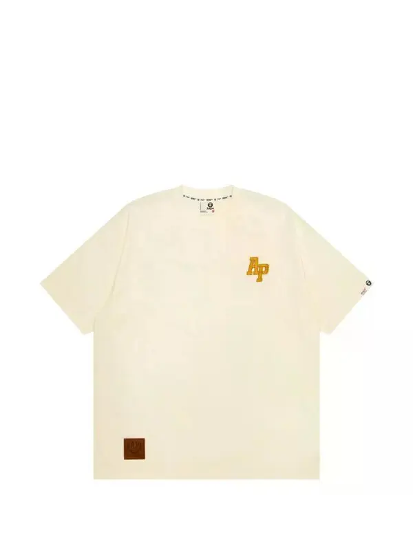 AAPE BY *A BATHING APE Moonface Embroidered T-shirt - Neutrals