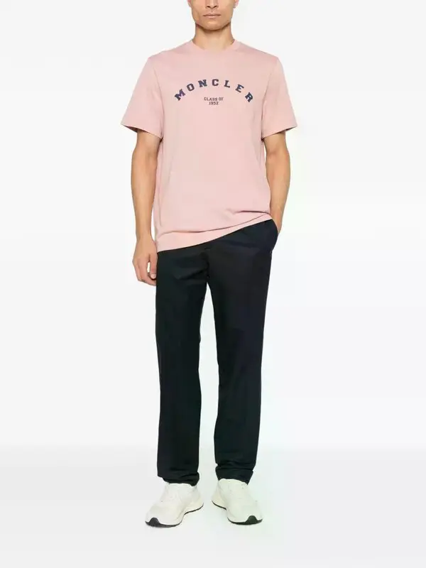 Moncler Logo-print Cotton T-shirt - Pink