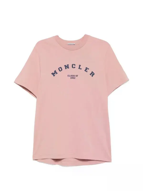 Moncler Logo-print Cotton T-shirt - Pink