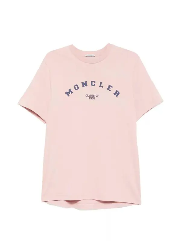 Moncler Logo-print Cotton T-shirt - Pink