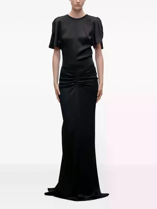 Victoria Beckham Isabella Ruched Maxi Skirt