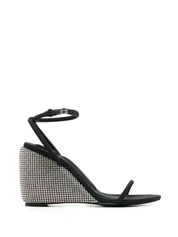 ALEXANDER WANG Dahlia Crystal-embellished Sandals - Black