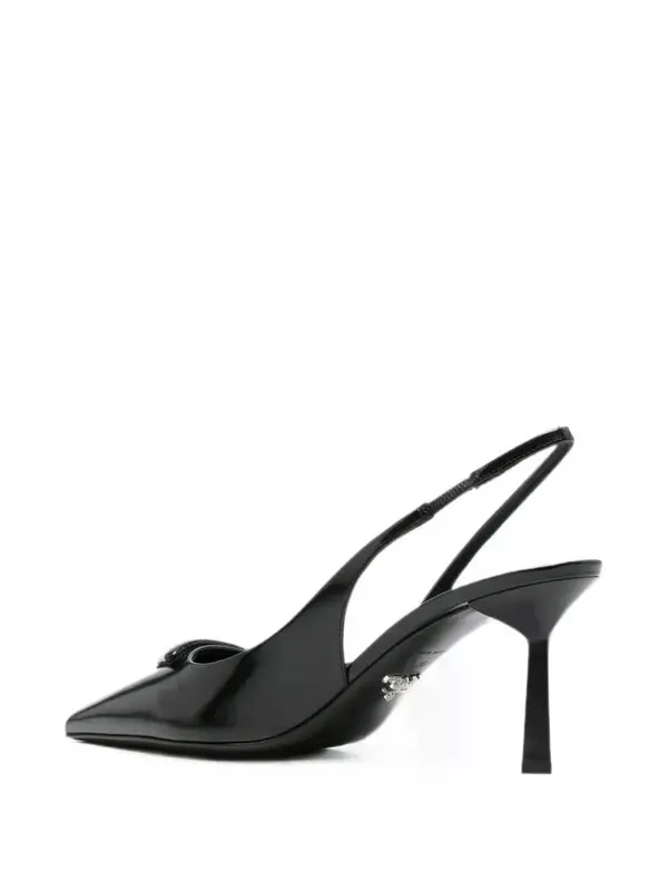 Prada Logo-plaque Slingback Pumps