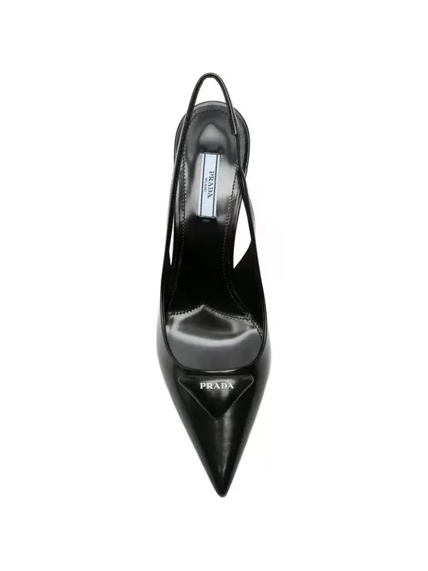 Prada Logo-plaque Slingback Pumps