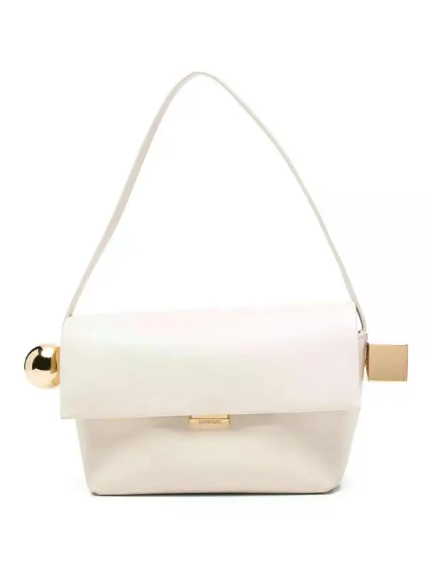 Jacquemus Rond Carré Leather Shoulder Bag - Neutrals