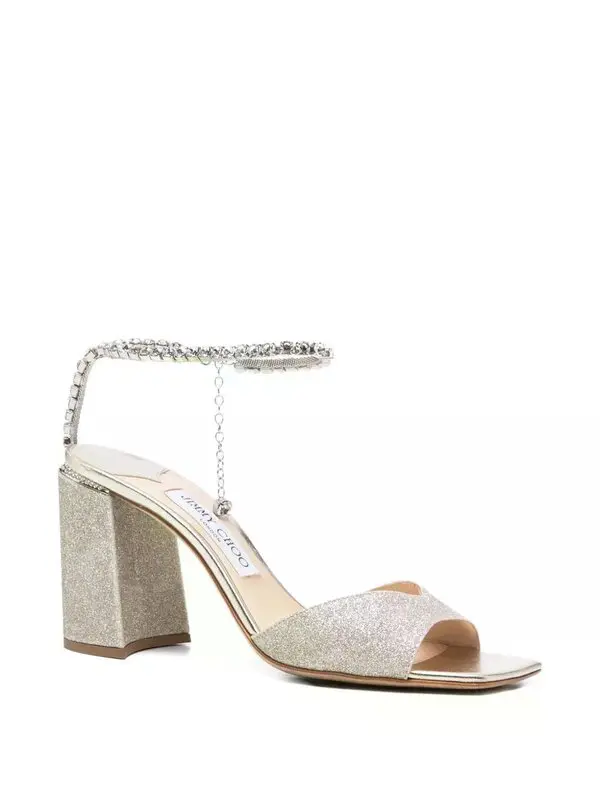 JIMMY CHOO Saeda Crystal-embellished Sandals