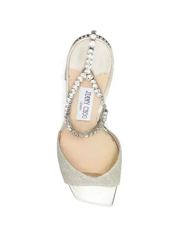JIMMY CHOO Saeda Crystal-embellished Sandals