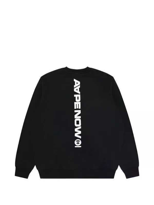AAPE BY *A BATHING APE Moonface Logo Embroidered Sweater