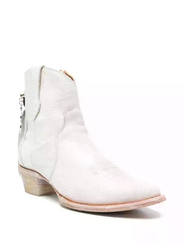 Comme Des Garçons X Mexicana Cracked-effect Cowboy Boots
