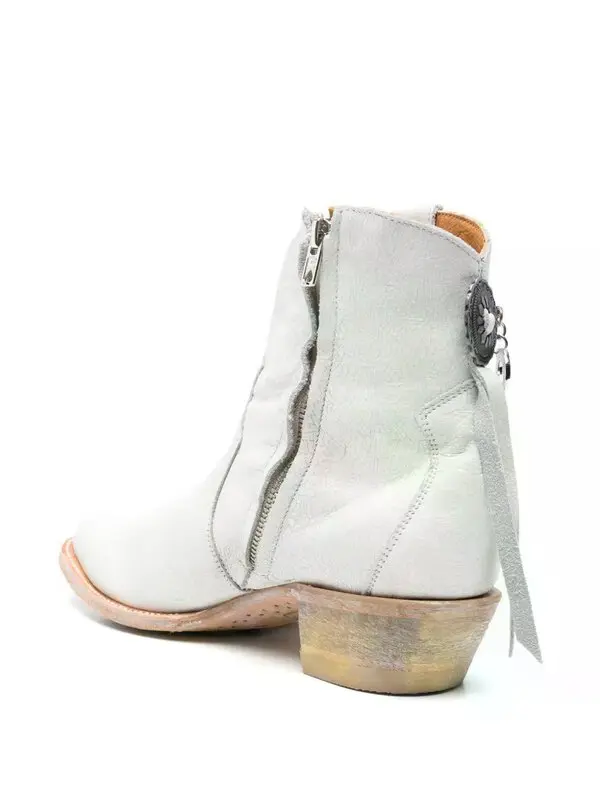 Comme Des Garçons X Mexicana Cracked-effect Cowboy Boots