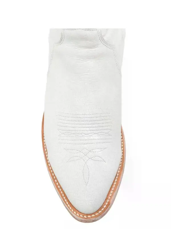 Comme Des Garçons X Mexicana Cracked-effect Cowboy Boots