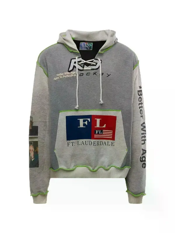 BETTER WITH AGE Hollywood Lace-up Hoodie - Grey