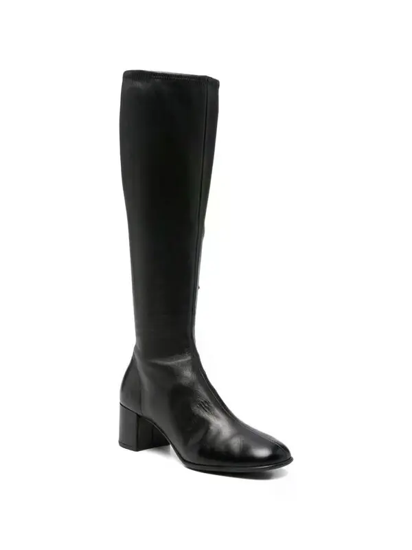 Prada Logo-plaque Knee-high Boots - Black