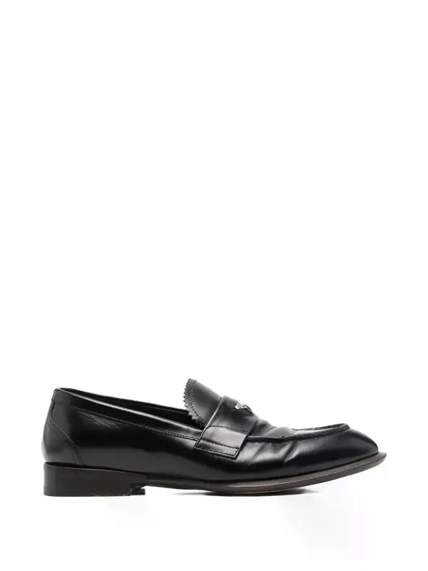 Alexander McQueen Coin-embellished Penny Loafers - Black