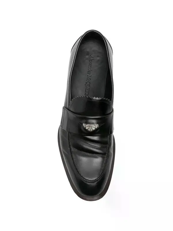 Alexander McQueen Coin-embellished Penny Loafers