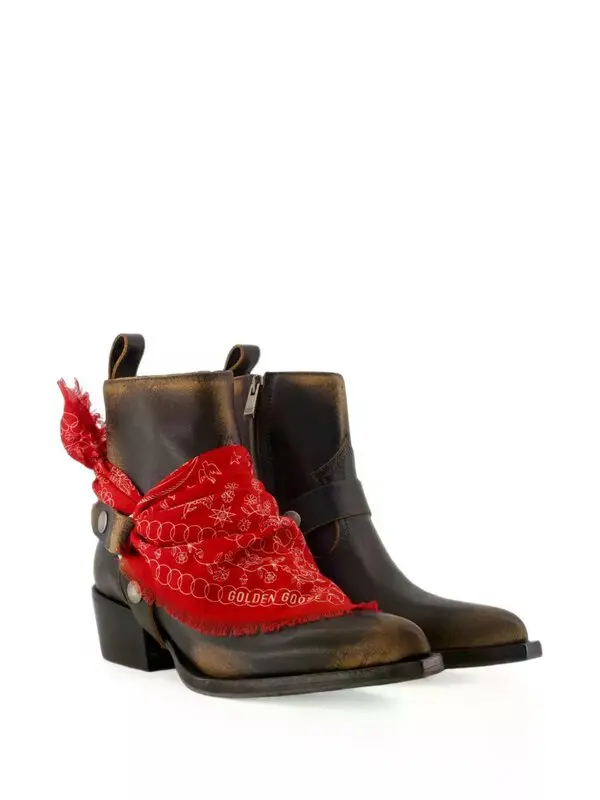 GOLDEN GOOSE Leather Ankle Boots - Brown