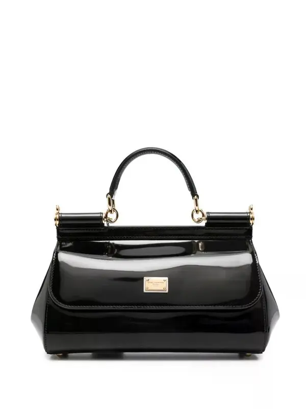 Dolce & Gabbana Sicily Leather Tote Bag - Black