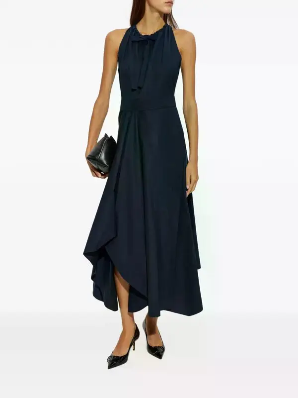 Givenchy Tie-neck Asymmetric Dress - Blue