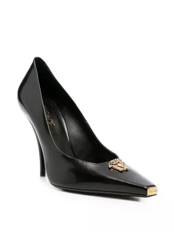 Versace La Medusa Leather Heeled Pumps