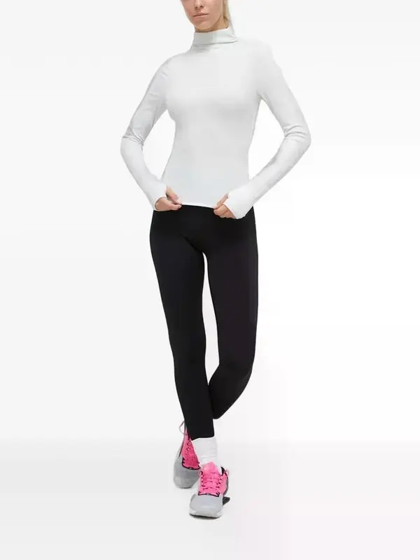 PUMA Ribbed High-neck Top - White